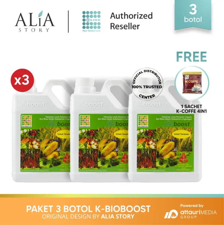 [PAKET HEMAT] 3 Botol K BioBoost K Link Pupuk Cair Organik Hayati Bio Bos BioBos Boost 1 Liter ...