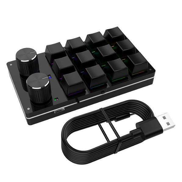 Macro Custom Gaming Keyboard Knob 3/6/12 Key + 1 Knob Programmable ...