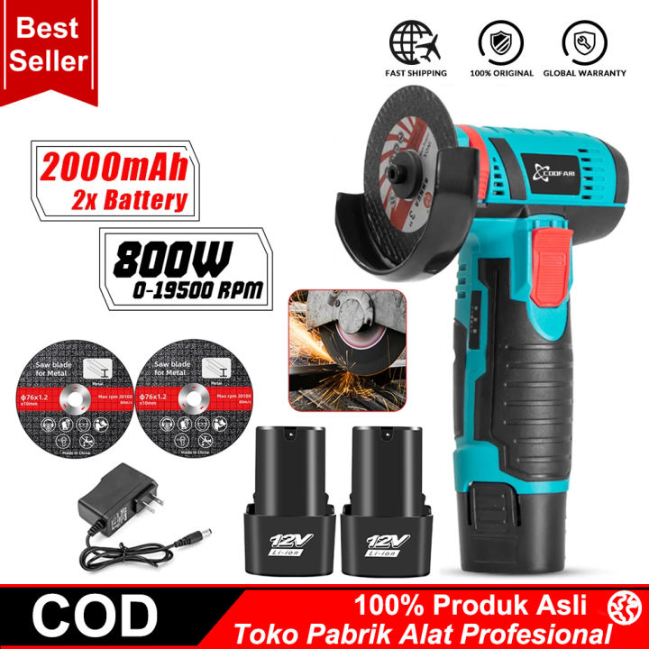 Cordless Mesin Gerinda Tangan Gerinda Cordless Elektrik Gerinda Baterai ...