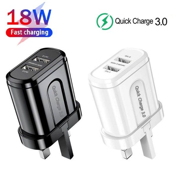 QC3.0 Dual USB Fast Charger 2 USB Port Fast Charging Adapter Support ...