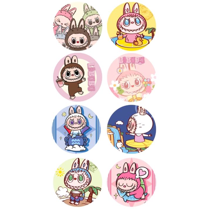 Sticker Lucu Gambar Kartun Labubu Stiker Labubu 2.5cm 500pcs | Lazada ...