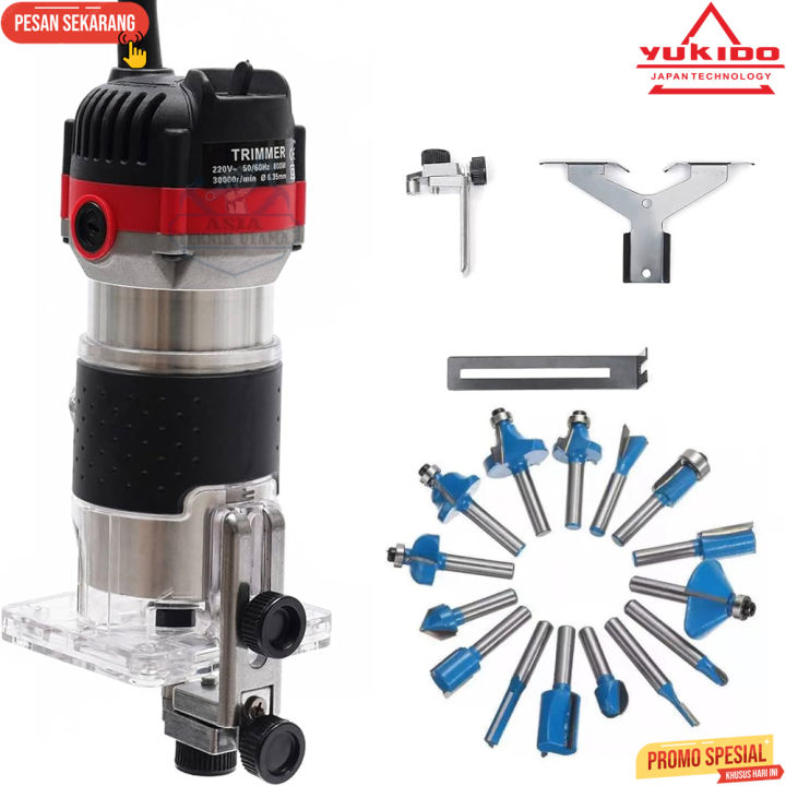 PREMIUM Mesin Profil kayu MIKAYO Wood Trimmer 6mm 1/4 Inchi Mesin ...
