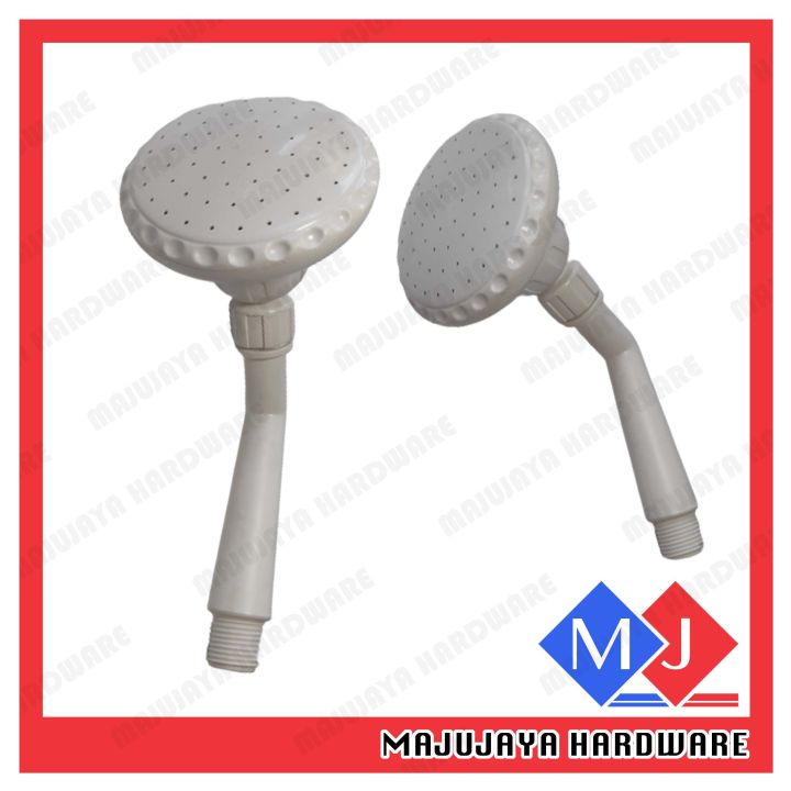 SY PVC Plastic Shower Rose Head With Arm Set Kepala Air Hujan Mandi ...
