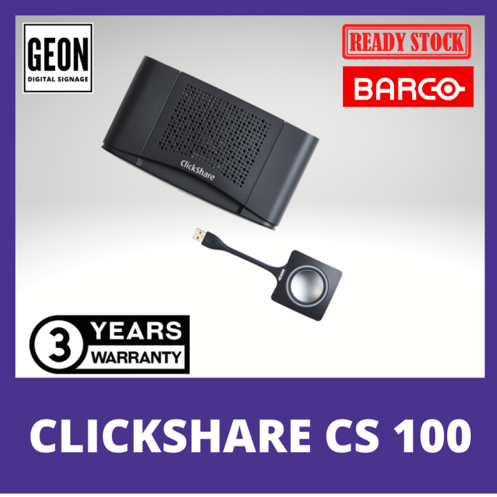 BARCO ClickShare CS-100 Stand-alone Wireless Presentation System for Small Meeting Rooms | Lazada