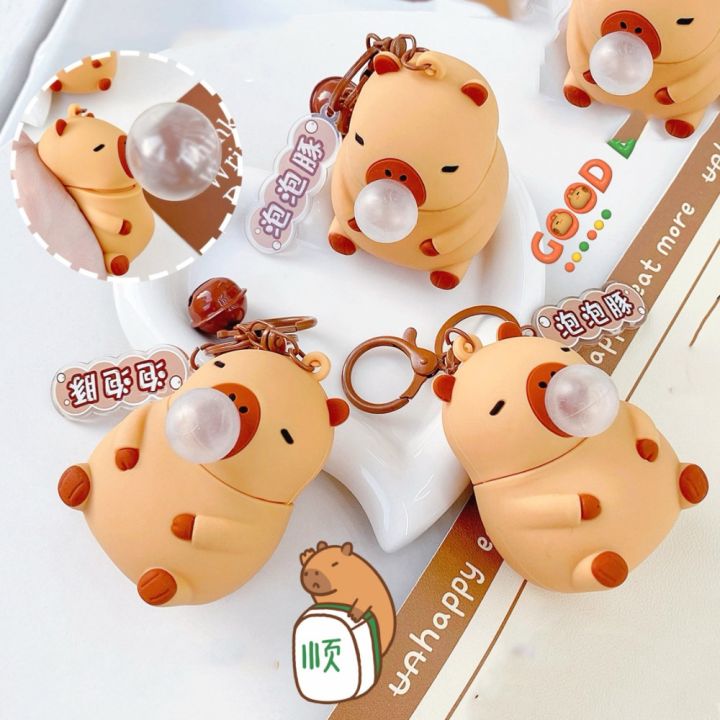 MMLUCK Squeeze Squeeze Capybara Keychain Capybara Keyring Bubble ...