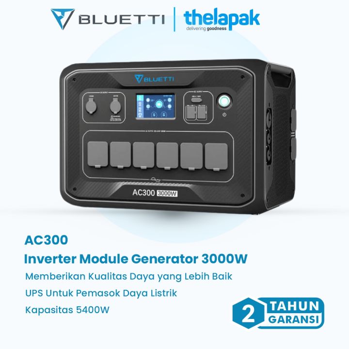 Inverter Power Station BLUETTI AC300 Inverter Solar 3000W Garansi ...