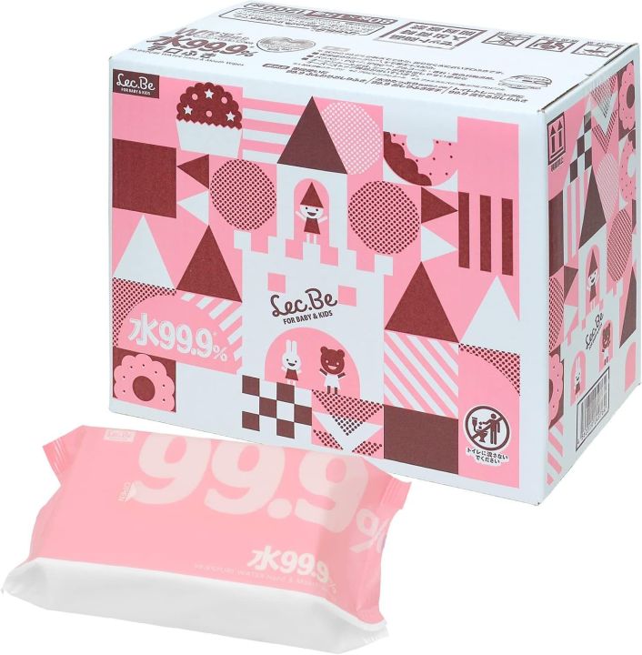 LEC Japan 99.9% Pure Water Wipes H&M 80 sheets x 15 packs | Lazada Singapore