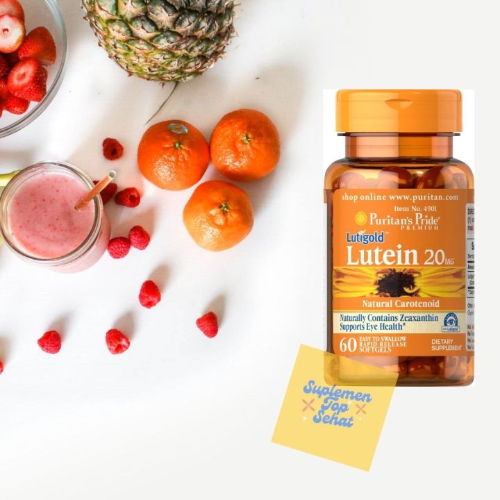 ORIGINAL Puritan Lutein 20mg Lutigold 60 Softgels untuk kesehatan mata ...