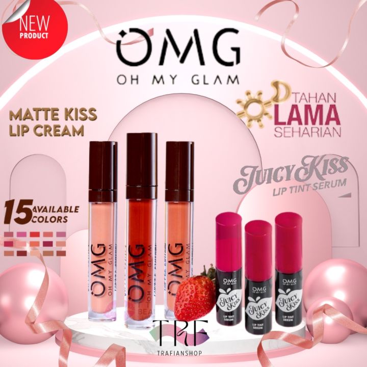 OMG Oh My Glam Matte Kiss LipCream 3.5g ( lipstick lipstik tint Serum ...