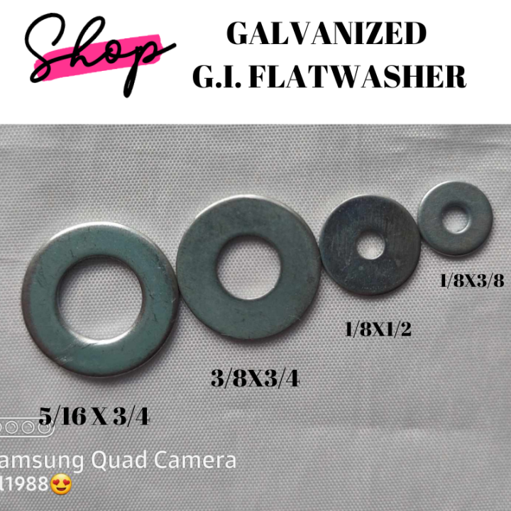 GALVANIZED (GI) FLAT WASHERS (100 PIECES) | Lazada PH