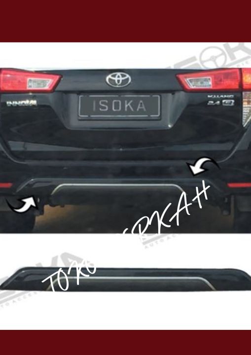 variasi mobil innova Rear Bumper warna HITAM / Skid Plate ...