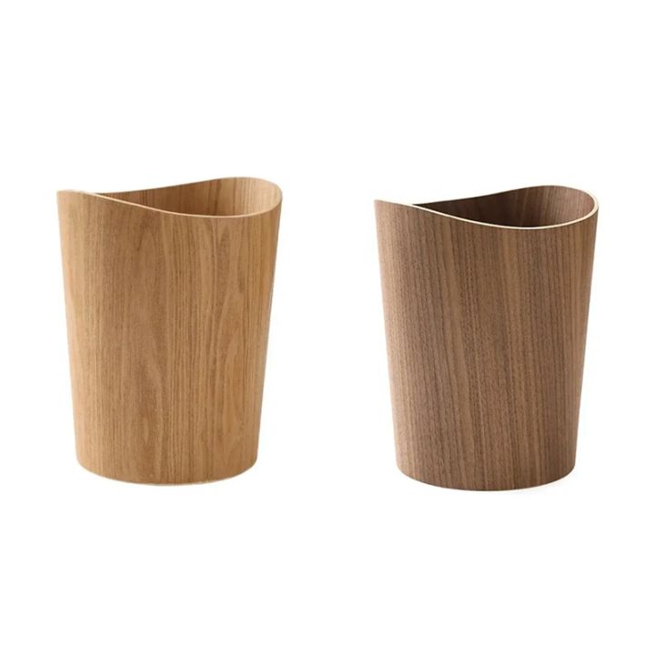 Storage Wooden Trash Can Home Bucket Garbage Bin Hotel Living Room ...