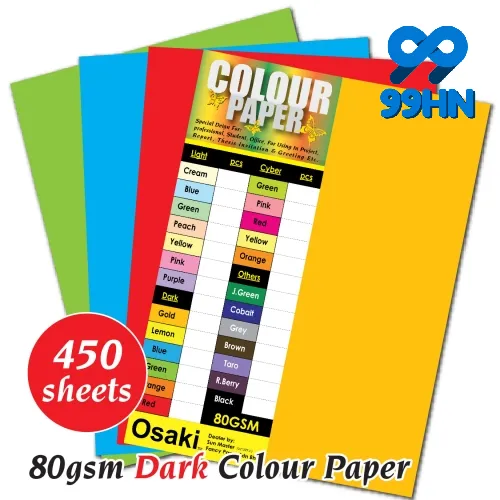 A3 80gsm Dark Colour Paper | Color Paper | Kertas Warna A3 | 彩色纸 | Lazada