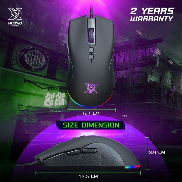 เมาส์ Nubwo X56 SPECTRE MOUSE GAMING RGB 7200 DPI รับประกัน 2 ปี | Lazada.co.th