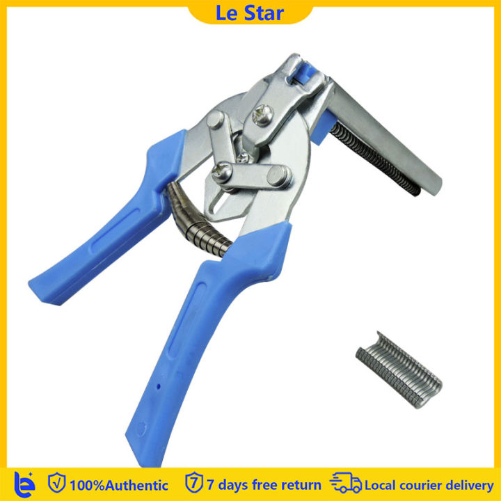 Hog Ring Pliers+600pcs M Nails Plier Fencing Fence Wire Ringer Gabion ...