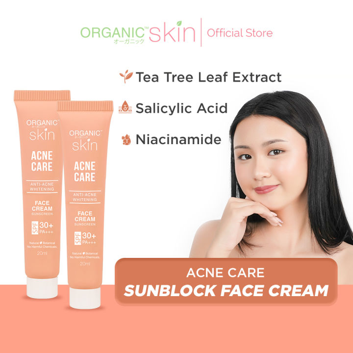 Organic Skin Japan Acne Care Sunblock Cream AntiAcne Whitening Face ...