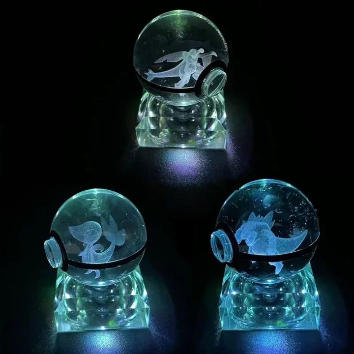 Limited edition🎈Pokemon Crystal Ball Flygon Garchomp Feraligatr Pokémon ...