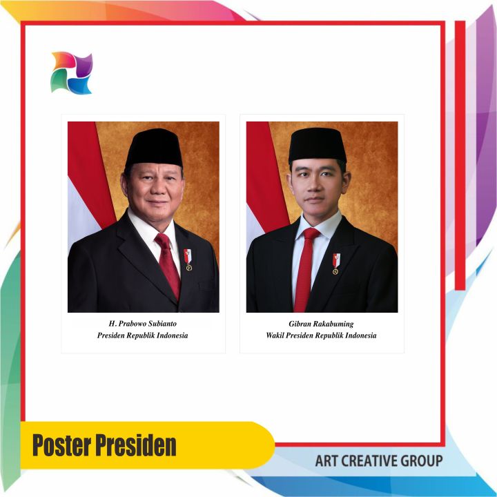 POSTER PRESIDEN PRABOWO SUBIANTO DAN WAKIL PRESIDEN GIBRAN RAKABUMING ...
