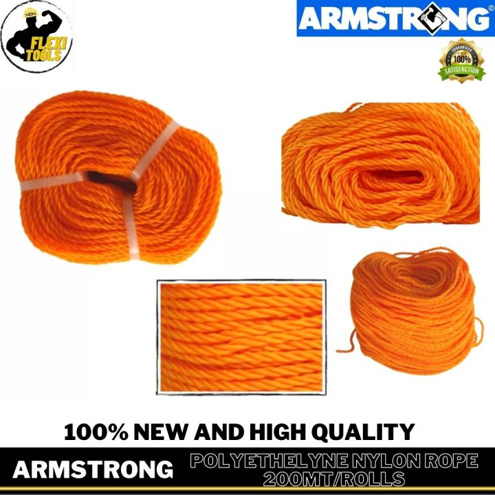 ARMSTRONG POLYETHELYNE NYLON ROPE 200MT/ROLLS | Lazada PH
