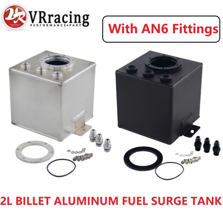 VR RACING - AN6 2L ALUMINUM BILLET ALUMINUM FUEL SURGE TANK AN6 SURGE ...