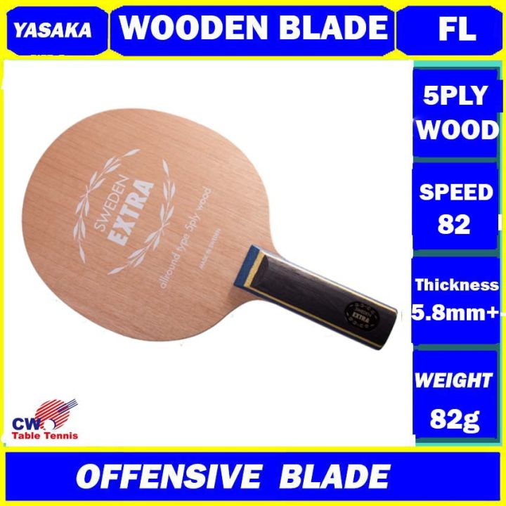 Yasaka Sweden Extra ALLROUND TYPE 5PLY WOODEN TABLE TENNIS BLADE PINGPONG KAYU PING PONG BAT ...