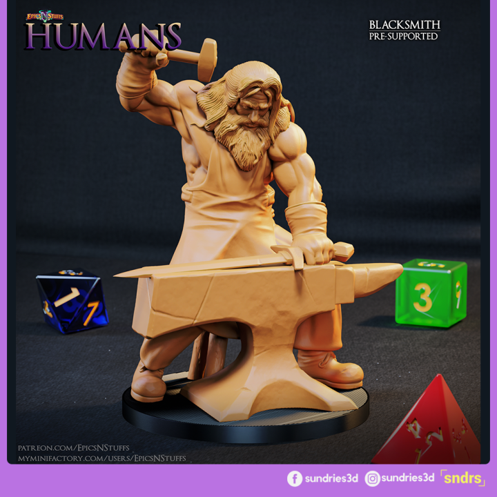 Human Minis by Epics N Stuff for DND miniature Tabletop TTRPG minis ...