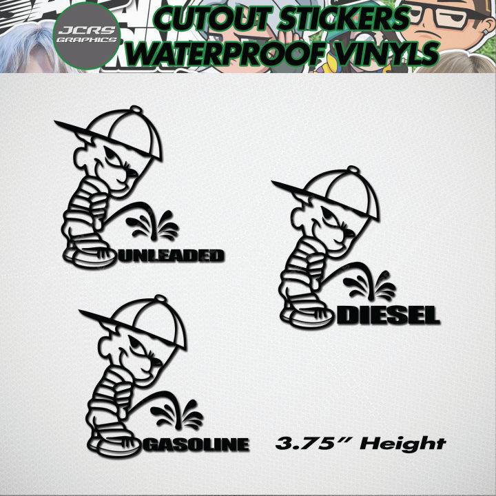 Gas Tank Cover Sticker - Cutout Decal Hat Boy Design 3 variants ...