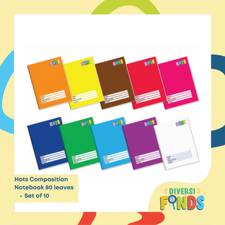 Hots Notebook - Writing, Yarn, Composition - 80lvs each - Set of 5's ...