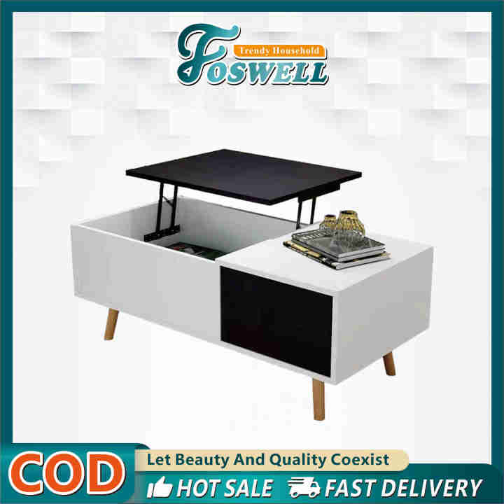FOSWELL Coffee Table Small Apartment Coffee Table Multifunctional ...