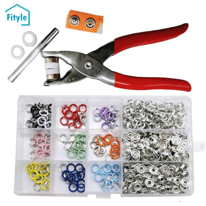 Fityle Snap Fasteners Set Press Studs Professional Metal Prong Hollow ...