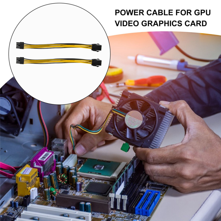 wsustore--2 Pack Graphics Card 6 Pin to 8 Pin PCIe Adapter Power Cable ...