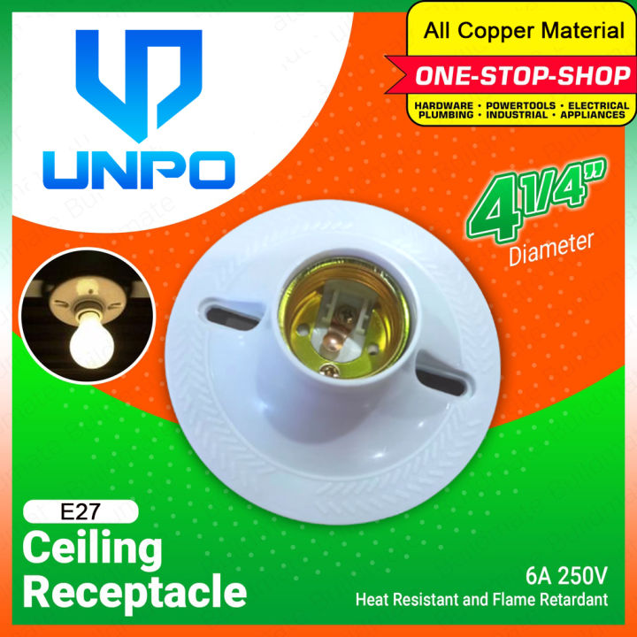 Ceiling Receptacle E27 Batten Lamp Holder Socket Light Bulb Holder Base ...