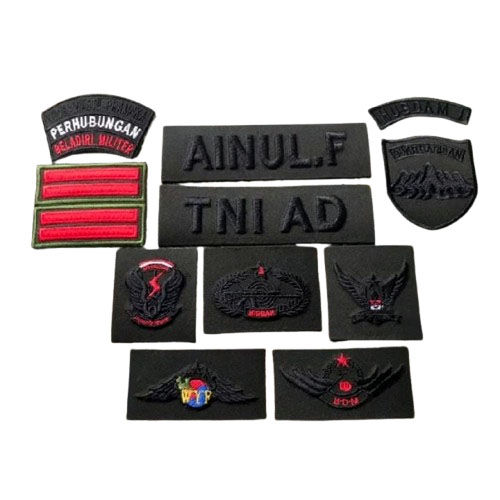 ATRIBUT TNI BORDIR PAPAN NAMA PDL BORDIR TNI AD TNI AU TNI AL BORDIR ...