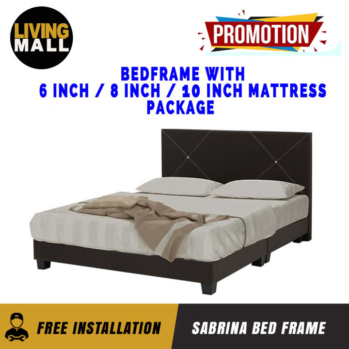Living Mall Sabrina Bed Frame with Mattress Package | Lazada Singapore