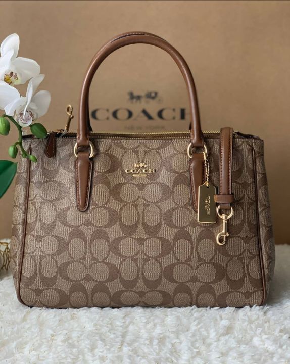 Guaranteed Original Coach Surrey Carryall Satchel Crossbody Bag In ...