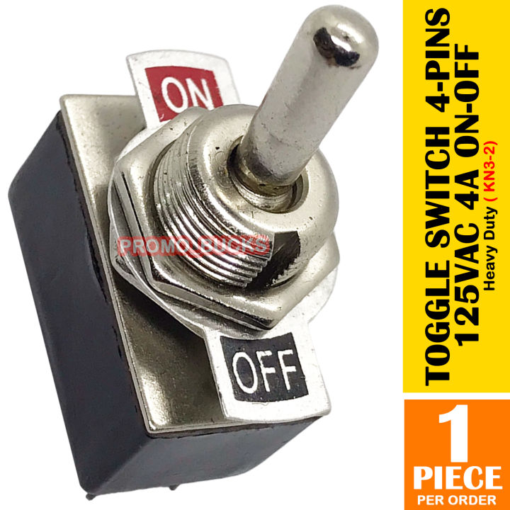 Toggle Switch ON-OFF 4 Pins 4A 125VAC KN3-2 Heavy Duty | Lazada PH