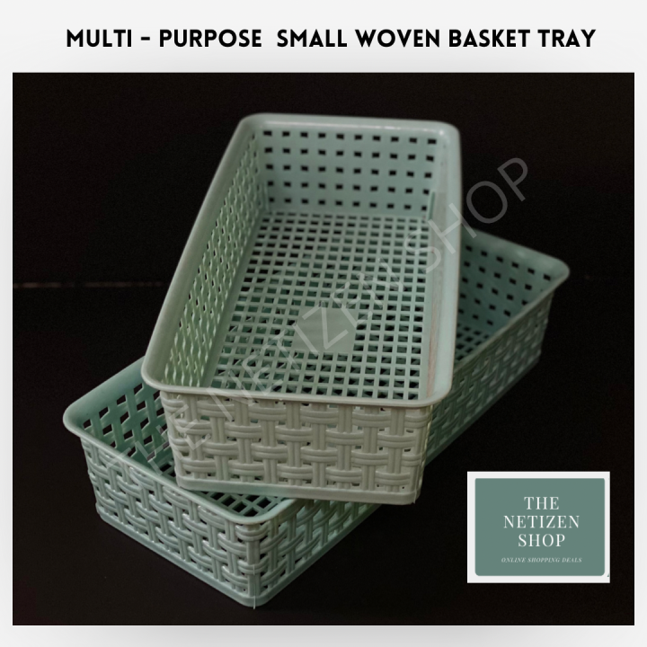 2pcs Multi Purpose Small Woven Basket Tray | Lazada PH
