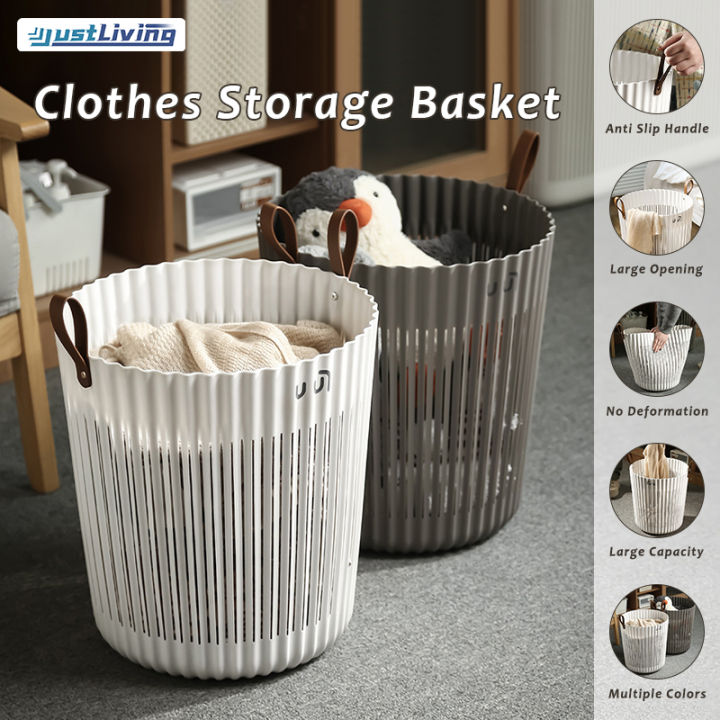 JustLiving Laundry Basket Dirty Clothes Storage Basket T Shirt Laundry ...