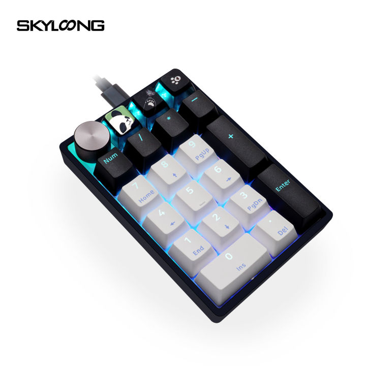SKYLOONG GK21 QMK/VIA Mechanical Keyboard Mini 20% Profile Keyboard ABS ...