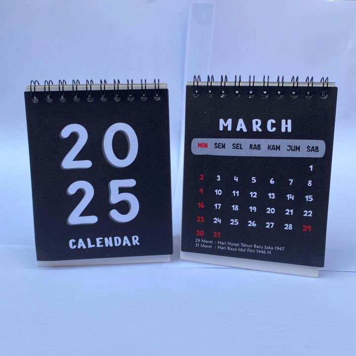KALENDER MEJA MINI/KALENDER MINI 2025 HITAM | Lazada Indonesia