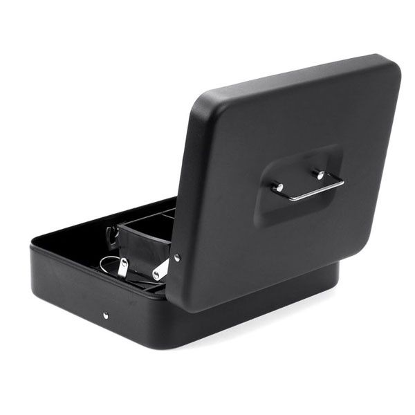 Portable Steel Small Safety Box Lockable Cash Coin Money Security Safe ...