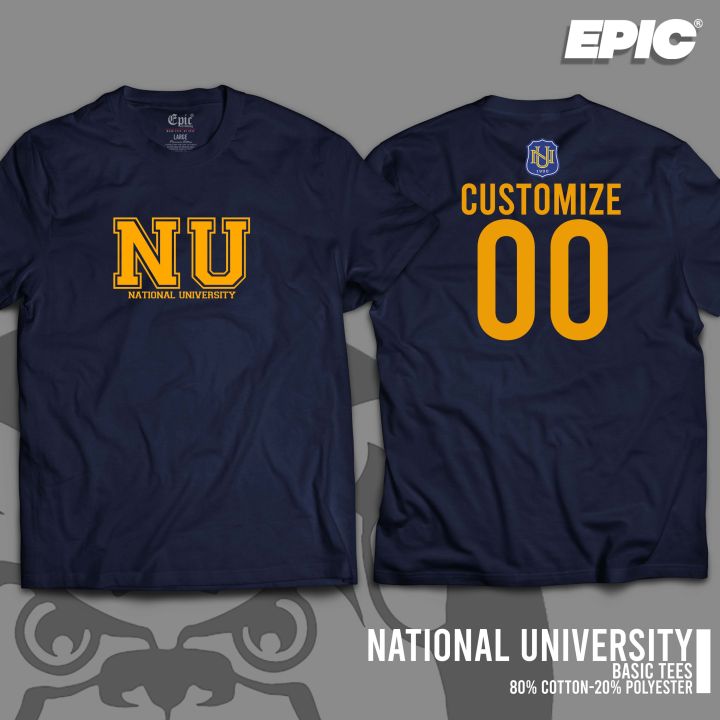 BASIC TEES - NATIONAL UNIVERSITY SHIRT - NU - For Men and Women | Lazada PH