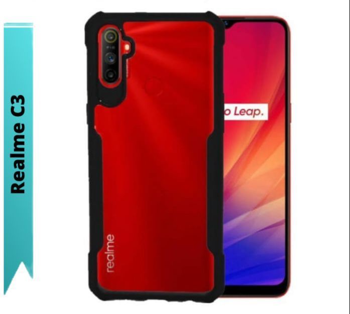 Realme C3 Hardcase Shockproof Clear Armor Bumper Airbag Transparan ...