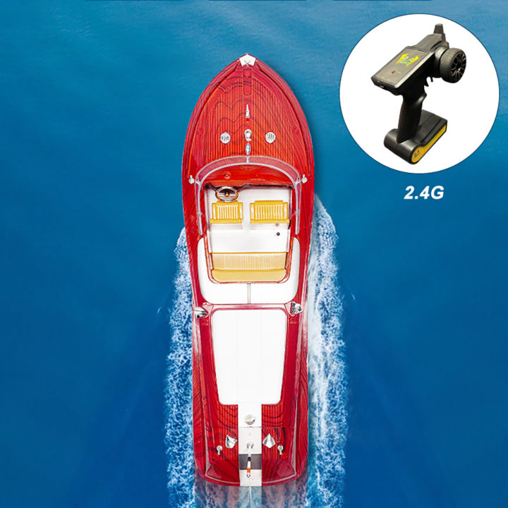HUIQI SK1 RTR Waterproof Wood High Speedboat Remote Control Racing Ship 2.4G 25km/h RC Boat Toys ...