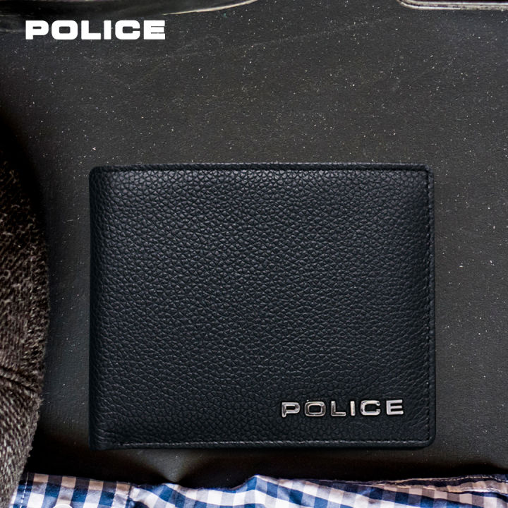POLICE Daisy rfid coin bifold leather wallet for men - Black | Lazada