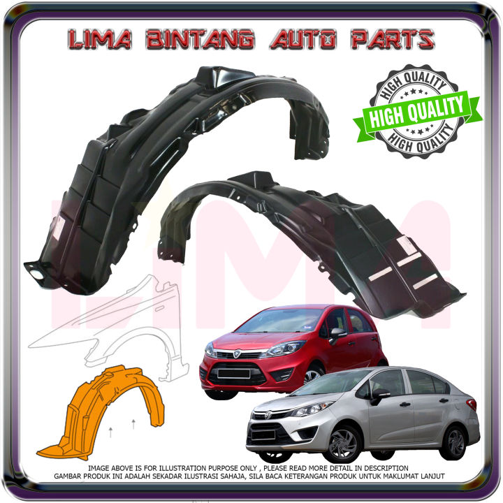 Proton Iriz , Persona VVT Front Fender Protector , Fender Liner Cover ...
