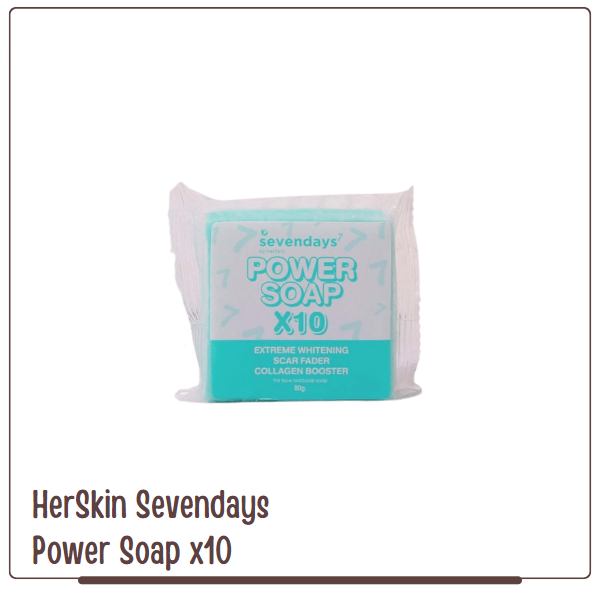 HerSkin Sevendays Power Soap 10x Extreme Whitening Scar Fader Collagen ...