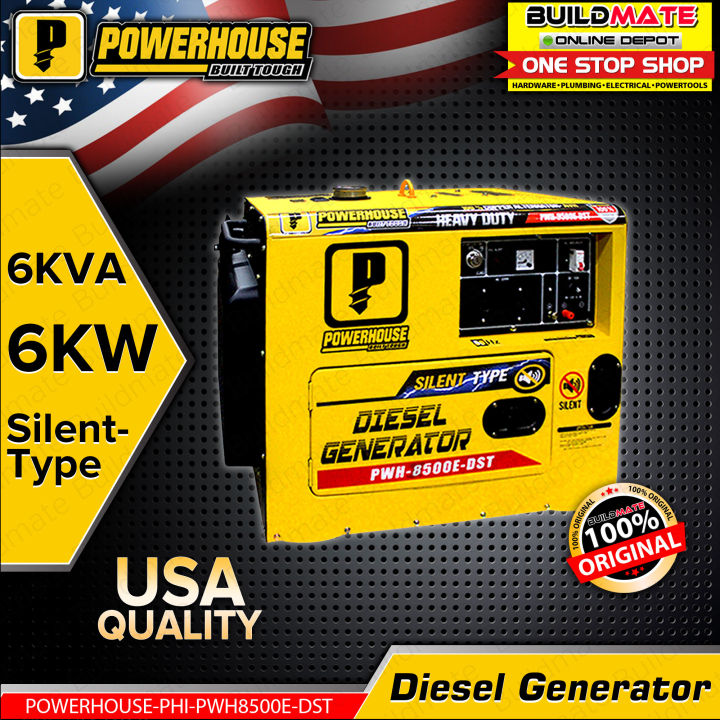 BUILDMATE Powerhouse 6KVA Diesel Silent Type Generator For Electric ...