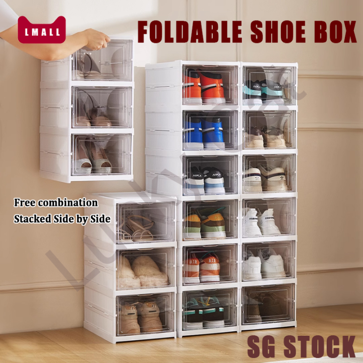 SG seller Foldable Shoe Box (3 PCS/6 PCS Bundle) Installation Free Shoe ...