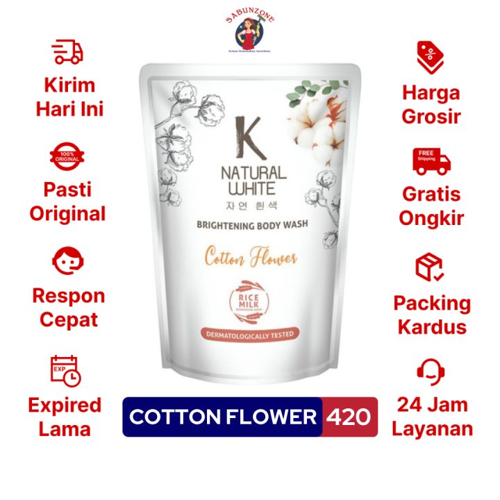 Sabun Mandi K Natural White Cotton Flower 420 ml | Lazada Indonesia